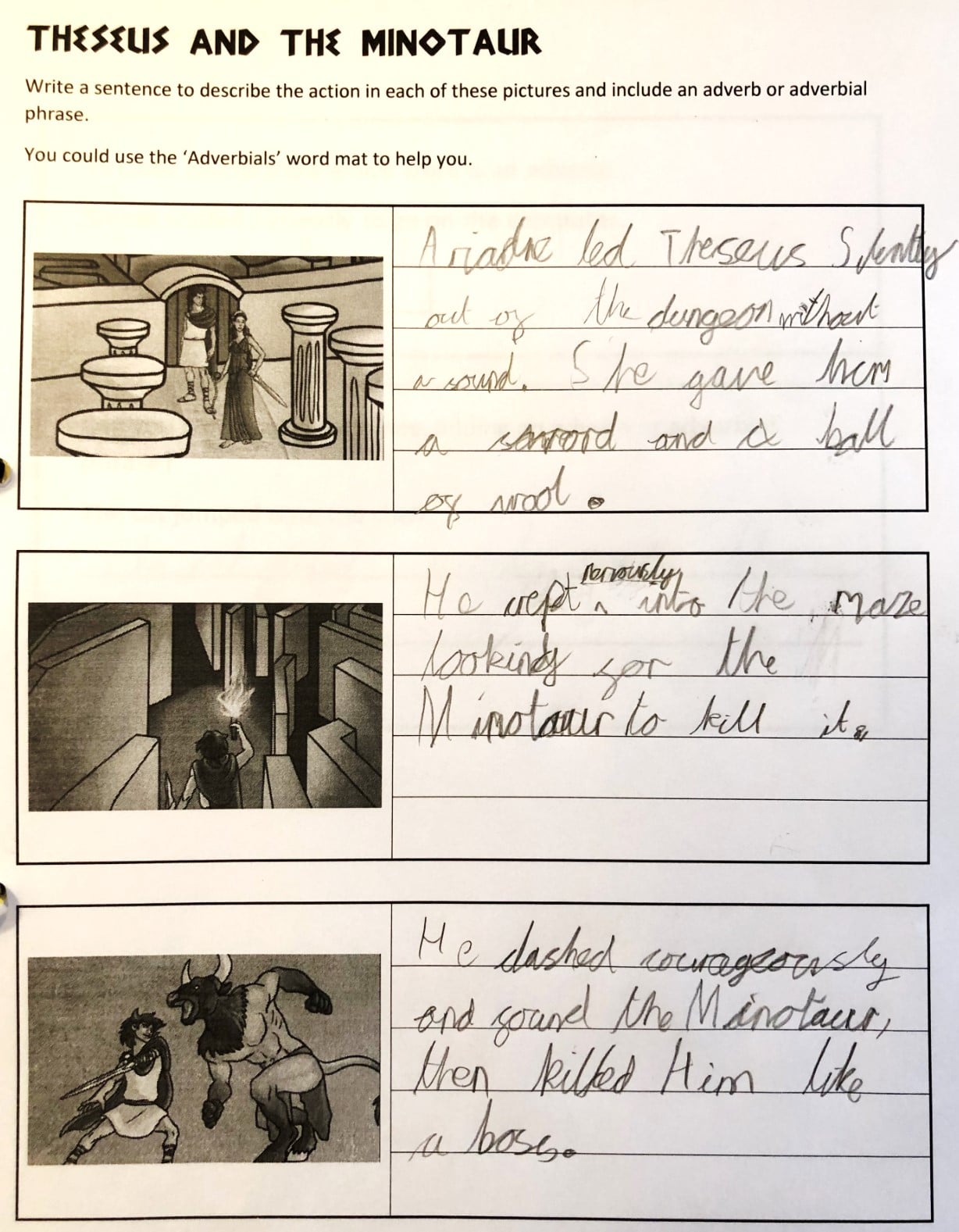 Theseus and the Minotaur | Lydgate Junior School